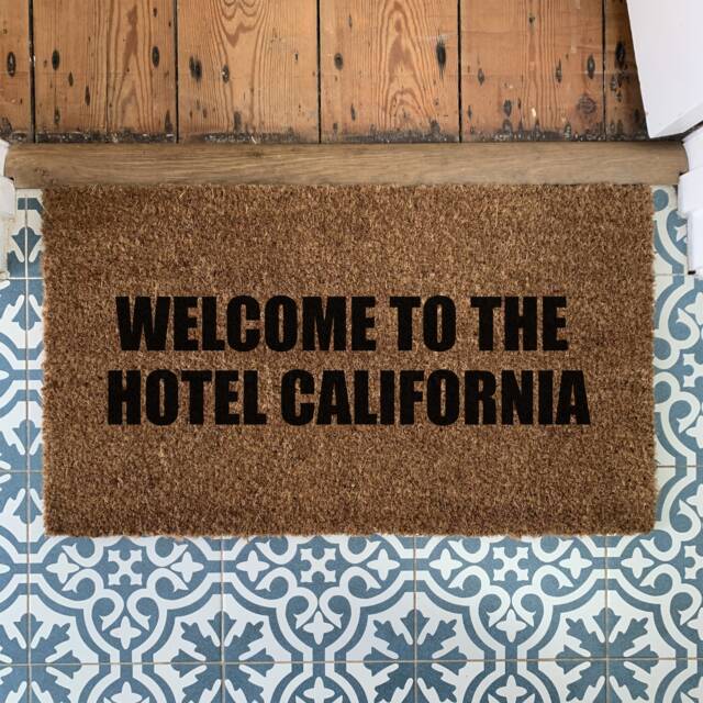 Hotel California // Coir Doormat by Etsy | ufurnish.com