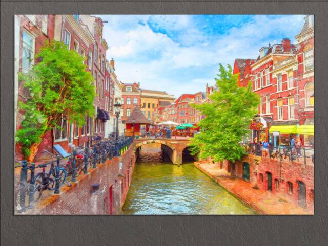 Utrecht Canvas Print, Painting, Wall Art, The Netherlands by Etsy ...