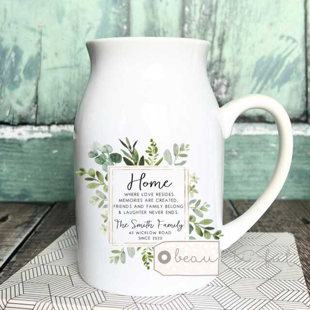 Personalised New Home Sweet Address Gift Housewarming Botanical ...