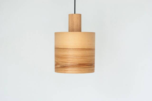 Olive Wood Pendant Light For Kitchen Island, Mid Century Ceiling Light ...