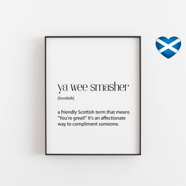 Scottish Print, Wall Art For People Who Appreciate Scotland, Funny ...