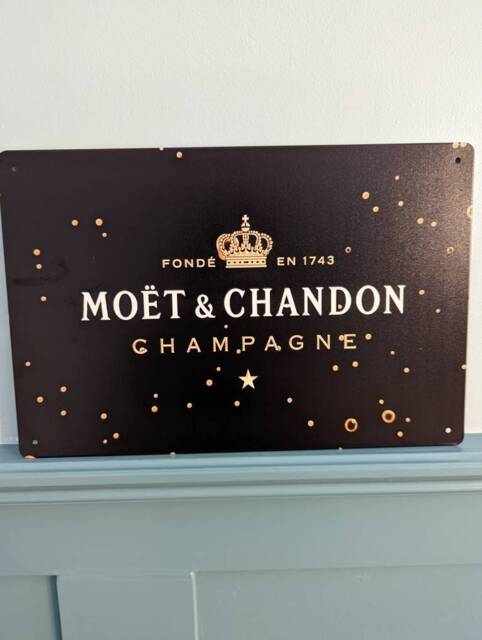 Moet & Chandon Champagne A4 Metal Sign 20x30cm Man Cave Plaque Wall Art ...