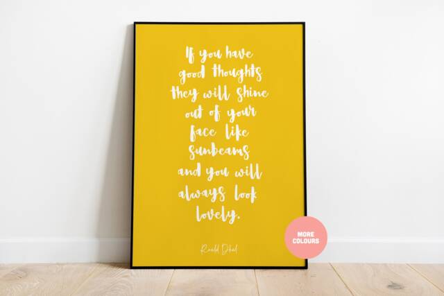 Roald Dahl Quote Print, Children's Room Decor, Wall Art, The Twits ...