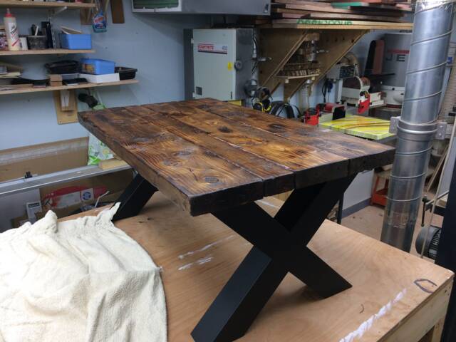 Rustic Industrial Style Coffee Table, Farmhouse Solid Wood Table by ...