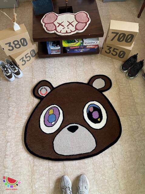 Teddy Bear Graduation Rug , Kids Friendly Hypebeast Natural Vegan ...