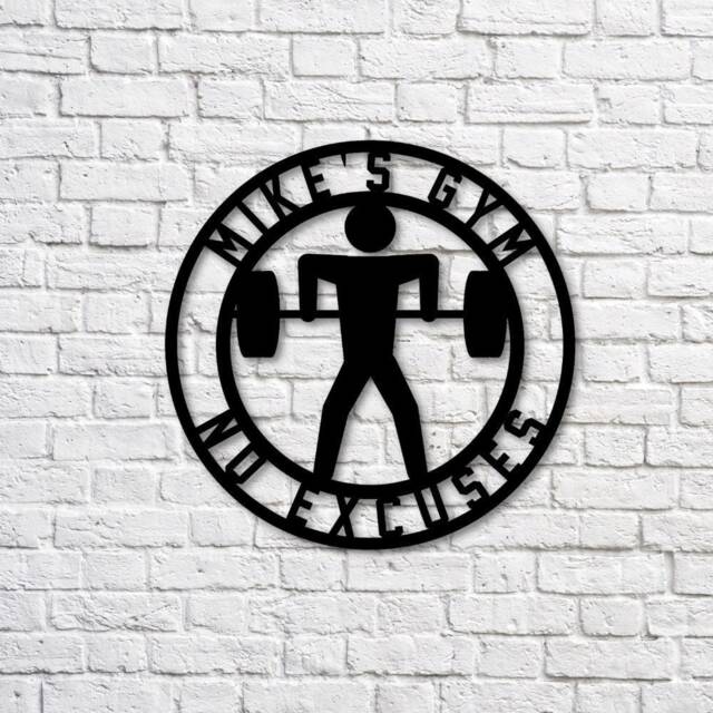 Personalized Home Gym Signs For Workout Room, Metal Sign, Wall Art ...