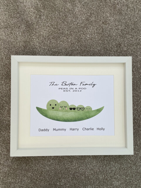 Peas in A Pod Family Print, A4 Pea Print For Mothers Day, Day by Etsy ...