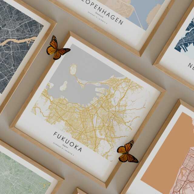 Square City Map Print, Personalised Wall Art For Any Location, Custom ...