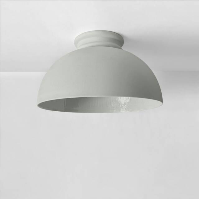 xl Pompeii - Ceramic Flush Mount Ceiling Light Handmade Minimalist Dome ...