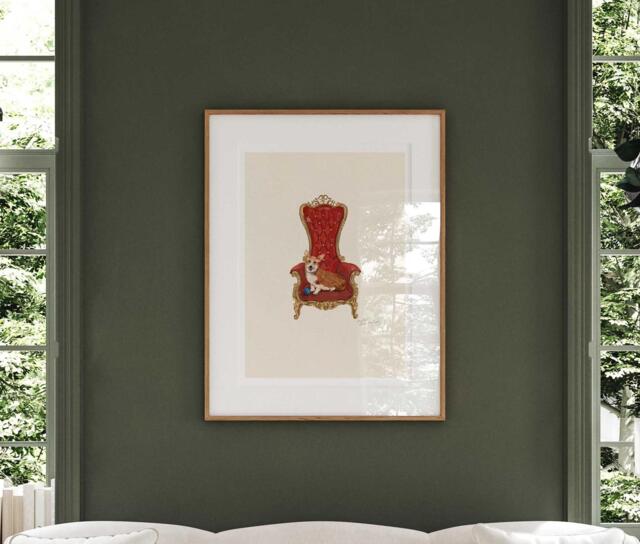 Corgi Print - Dogs On Chairs Collection 5x7 Inches/A5 A4 A3 by Etsy ...
