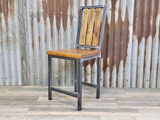 Industrial Style Dining Chair, Bespoke Chairs, Wooden Unique Handmade ...