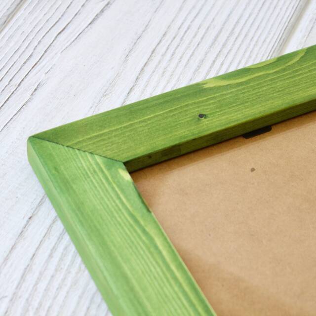 8x10 Frame - Green Handmade Picture Modern Mounted Option Strut Back ...