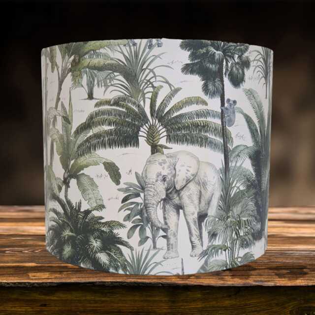 Jungle Safari Lampshade Ceiling Light Shade Tropical Green Palm Leaf ...