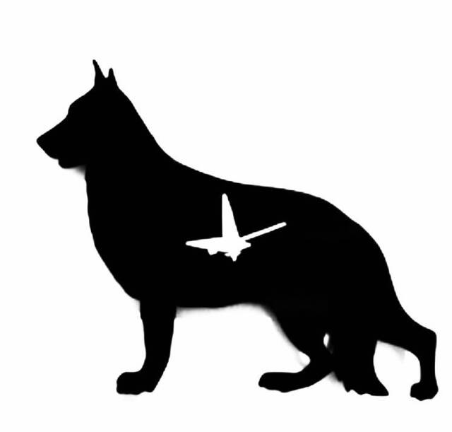 German Shepherd Dog Gsd Clock in Black Acrylic by Etsy | ufurnish.com