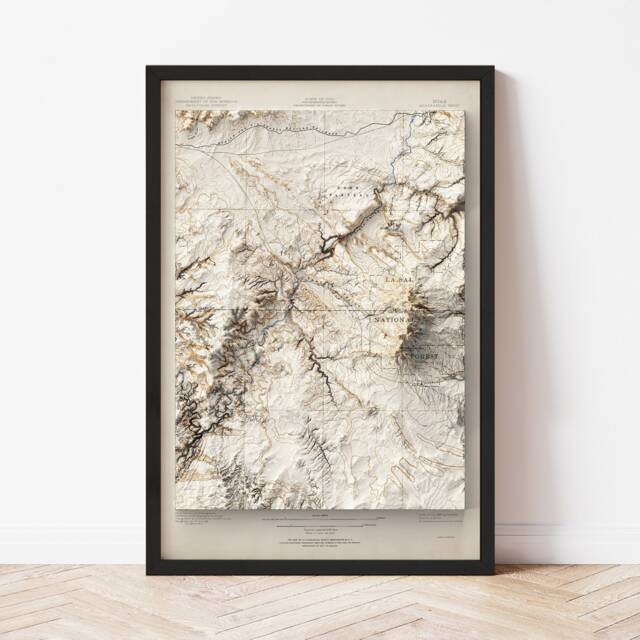 Moab Utah Topographic Map 1885 Vintage Style Gicl??e Print by Etsy ...