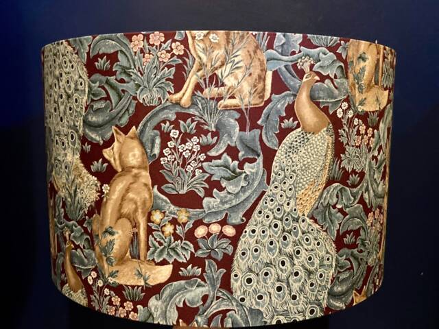 William Morris Plum Purple Lampshade Made in Forest Fabric, To Order ...