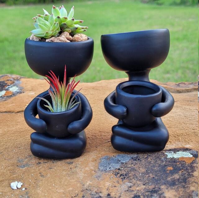 People Planter - Human Head Succulent Pot Modern Home Decor -Garden ...