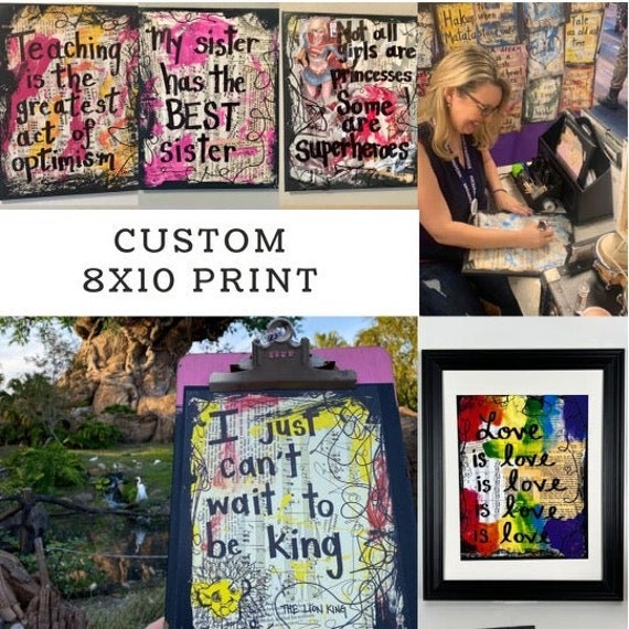 Custom Art Print Personalized Music Wall Broadway Teacher Housewarming ...