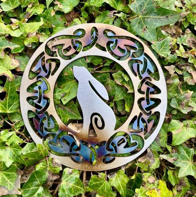 Celtic Hare Moon Metal Wall Art Pagan Garden Plaque For Friends ...