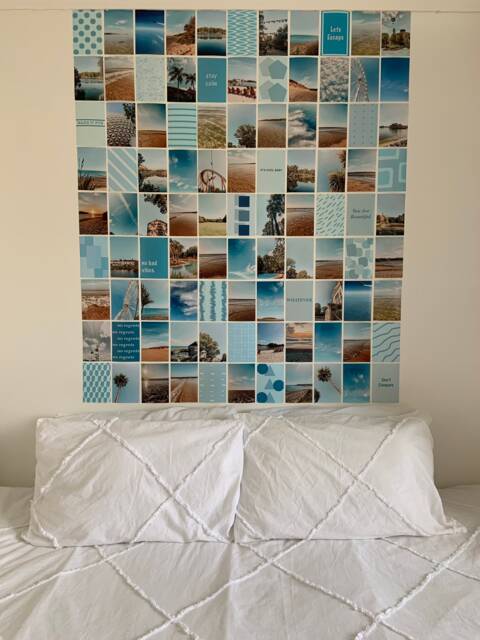 Blue, Beachy Aesthetic Collage Kit 6x4 Inch Photos - 100 Pack [Trendy ...