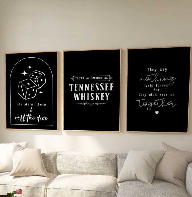 Set Of 3 Country Music Inspired Prints, Luke Combs, Chris Stapleton ...