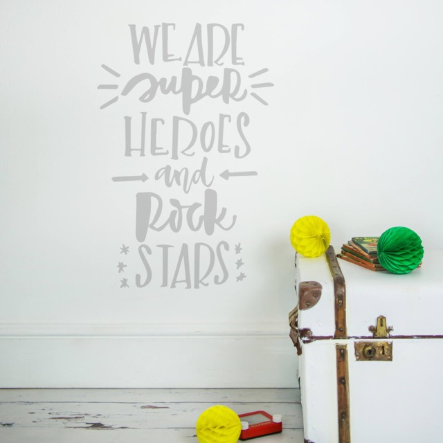 We Are Superheroes & Rock Stars Wall Sticker - Ellen Waldren ...