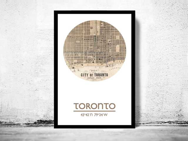 Toronto - 2 City Poster, Travel Living Room Wall Art Decor, Poster Wall ...