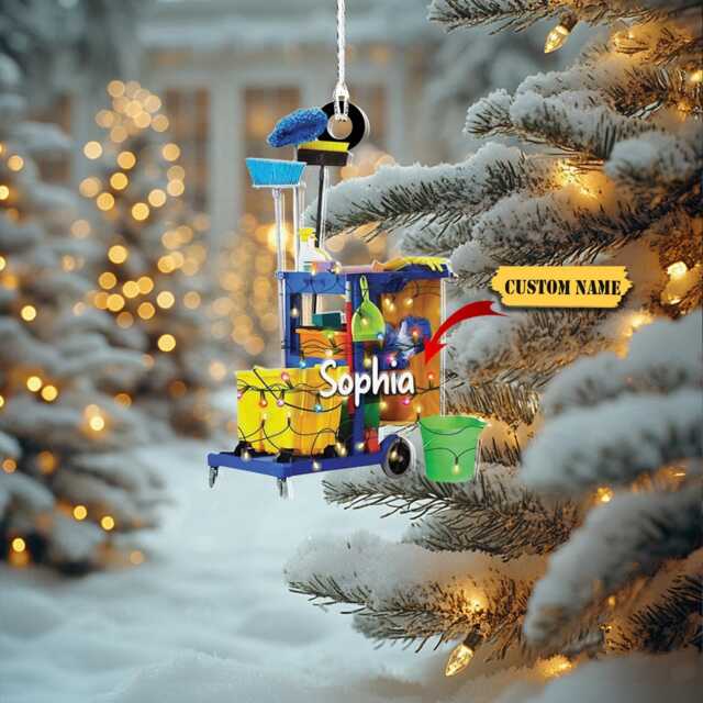 Personalized Housekeeping Christmas Ornament 2D, Keepsake, Janitor ...