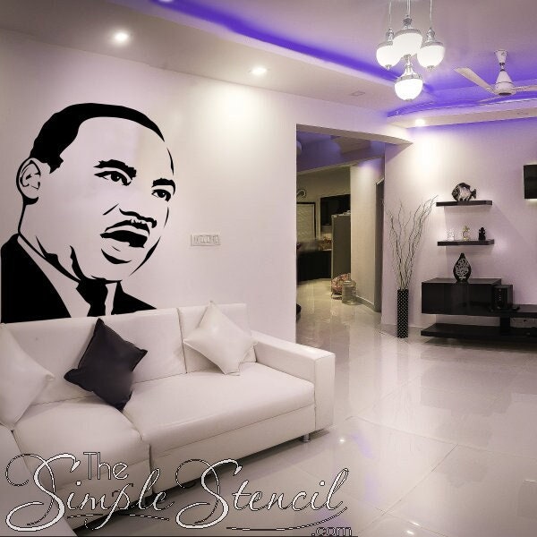 Martin Luther King Jr. Face Silhouette Removable Wall Decal - School ...
