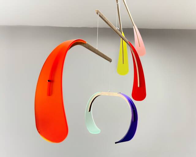 Large Kinetic Mobile Sculpture. Mid Century Modern Calder Perspex ...