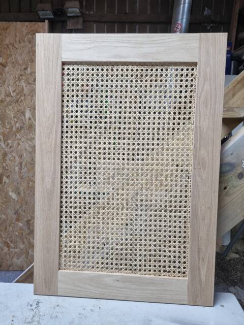 Bespoke Handmade Solid Oak Kitchen Door With Rattan Ref 3 Bed F by Etsy ...