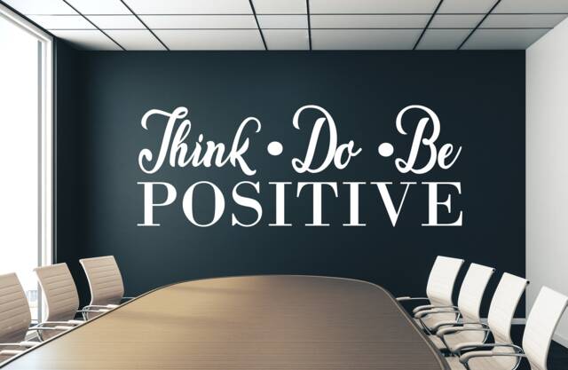 Think Do Be Positive Wall Decal, Office Decal, Office Art, Office Decor ...