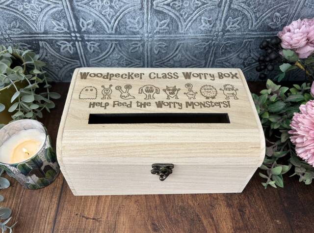Worry Monster Box Primary School Dropbox Personalised Pupils Mental ...