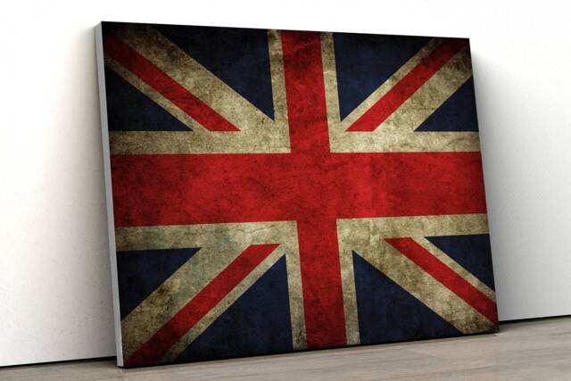 Vintage Union Jack Flag Large Canvas Art Print Gift A0 A1 A2 A3 A4 by ...