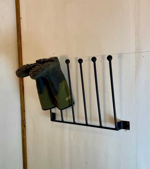 Handmade in The UK Black Wrought Iron Steel Metal Welded Wall Mounted 3 ...