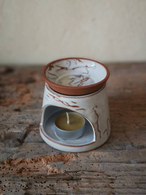 Candle Stand/Tealight Holder Ceramic Scented Burner For Essential Oils ...