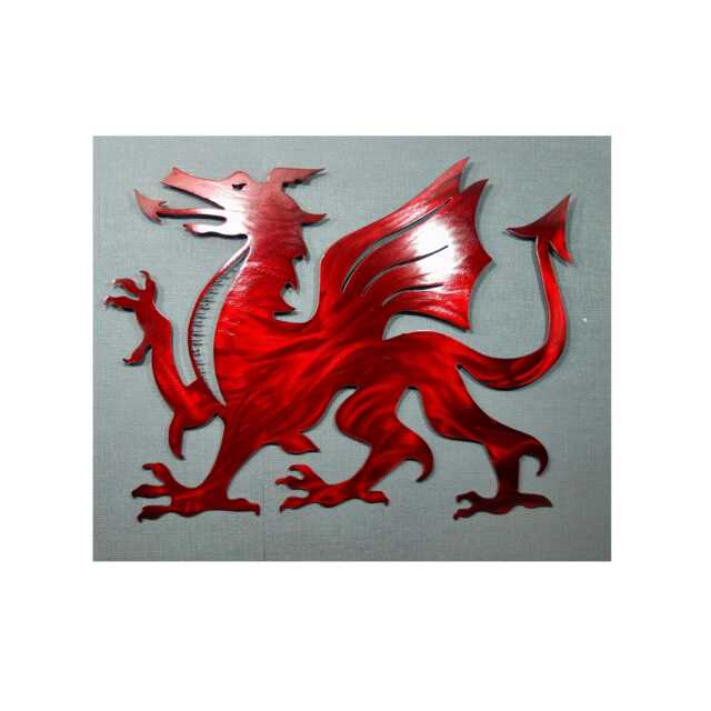 Red Welsh Dragon Metal Wall Art Cymru Flag Decor - 40 Or 60cm by Etsy ...