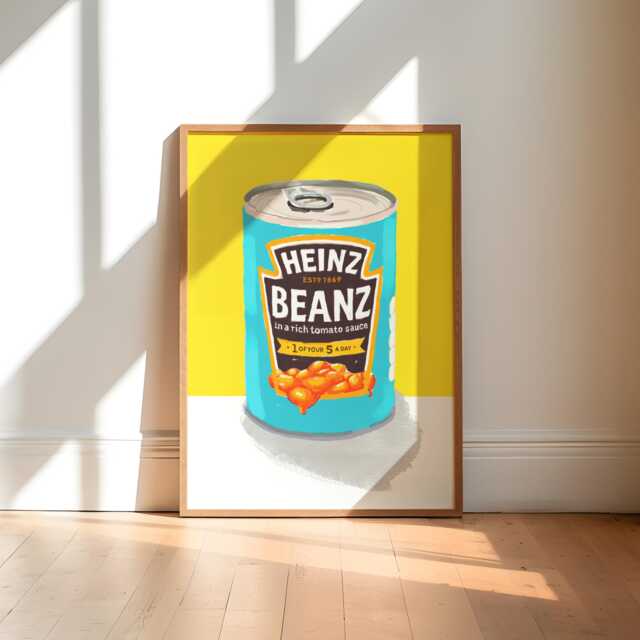 Baked Beans Art Print - Kitchen Foodie Poster by Etsy | ufurnish.com