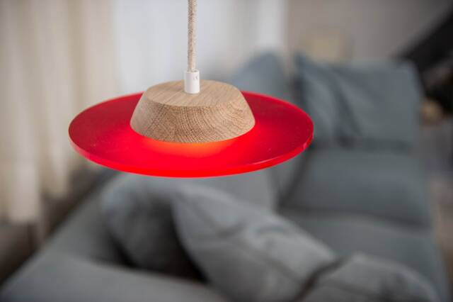 Pendant Light - Pendant Lamp Dining Table Counter Oak Wood Plexiglas No ...