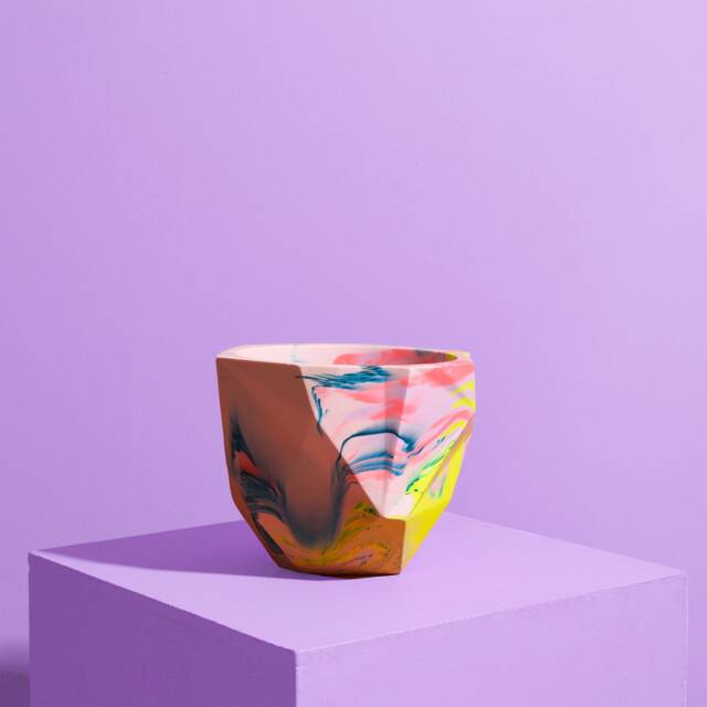 Colourful Indoor Planter - Jesmonite Plant Pot Housewarming Gift by ...