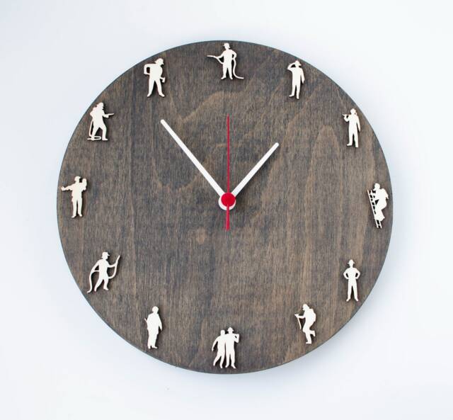 Firefighter Wooden Wall Clock Unique Rescue Hero Gift by Etsy ...