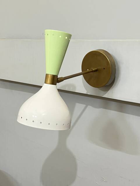 Diablo Wall Lights, Stilnovo Style Sconce - Light Brass Fixture Antique ...