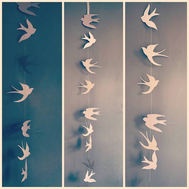 Swallow Bird Streamer Garland, Minimalist Wall Spring Decor by Etsy ...