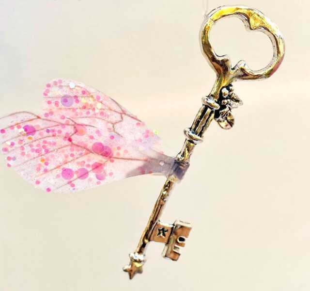 Large Silver Flying Keys Whimsical Fairy Winged Door Key, Fairytale ...