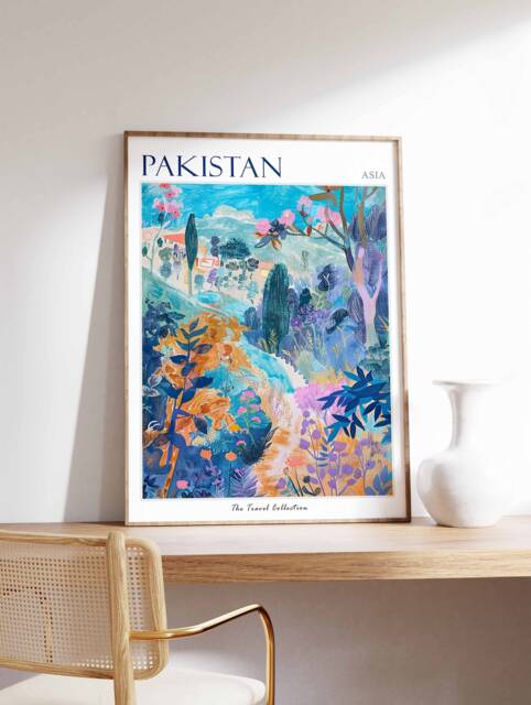 Pakistan Poster, Travel Print, Pakistani Decor, Botanical Wall Art ...