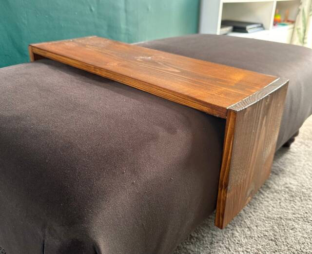 Handmade Footstool Tray - Wooden Coffee Table Rustic Sofa Coaster To ...