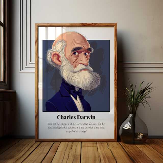 Charles Darwin Quote Poster Inspirational Science Art by Etsy ...