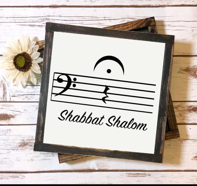 Base Clef Decor, Music Notes Shabbat Kitchen Dinning, Religious Vinyl ...