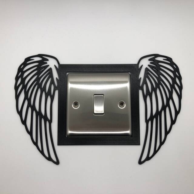 Angel Wings Light Switch Surround - Celtic Wow3D Decor Wall Decal Goth ...