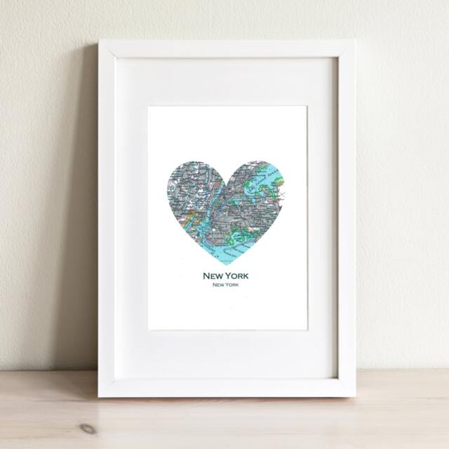 Personalized Heart Map Art Print, Any City, Modern Home Decor by Etsy ...